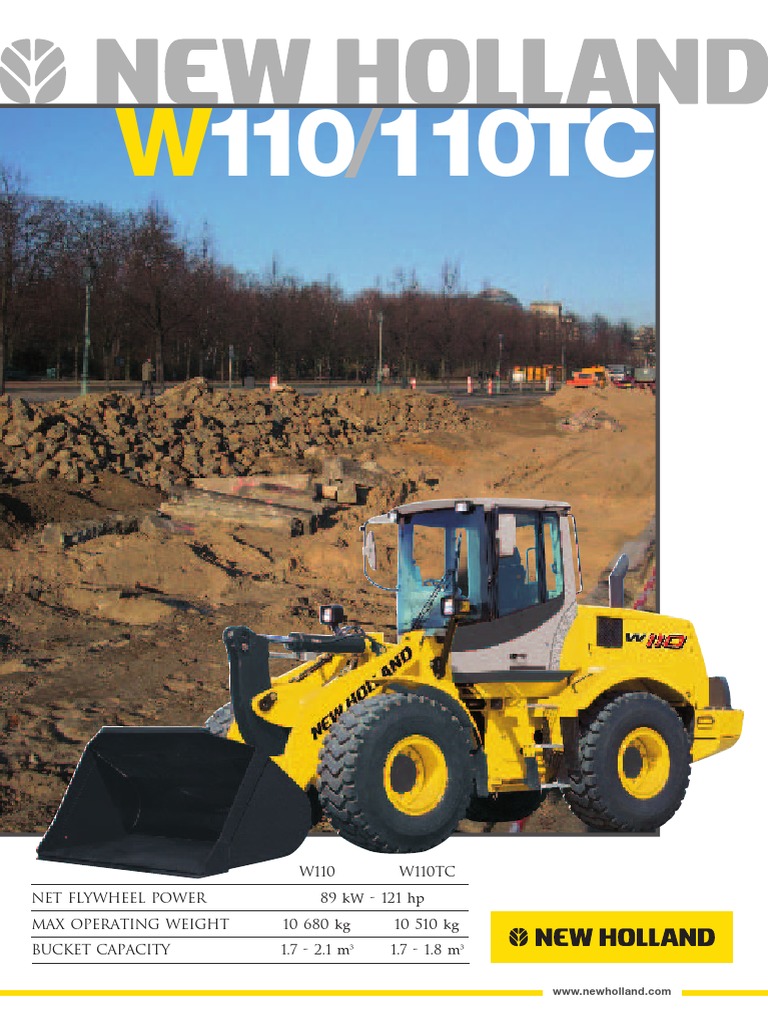 New Holland W110/110TC Wheel Loader Specs and Features | PDF ...