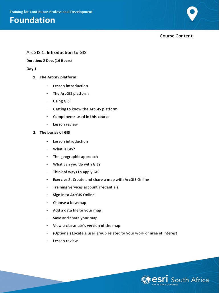 ArcGIS 1 Introduction To GIS | PDF | Arc Gis | Geographic Information ...