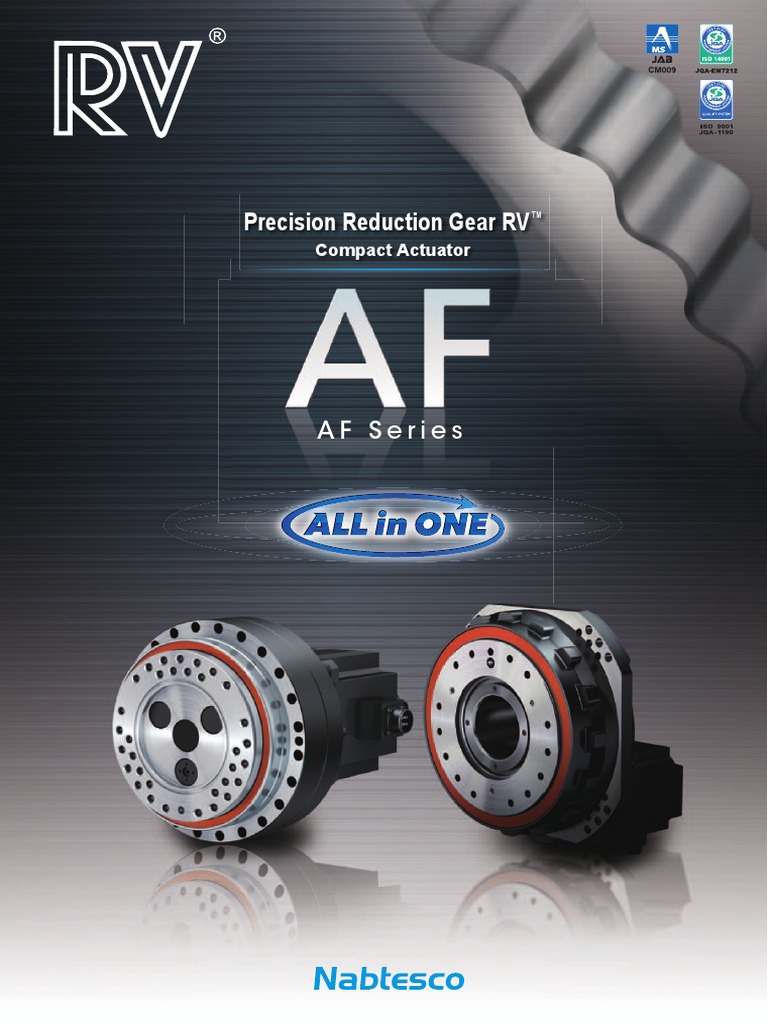 Precision Reduction Gear RV: AF Series | PDF | Gear | Electric Motor