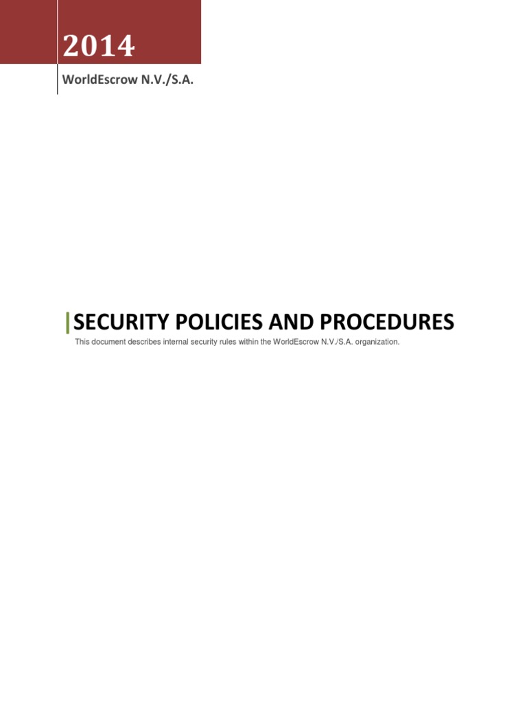 Security Policies and Procedures | PDF | Information Sensitivity ...