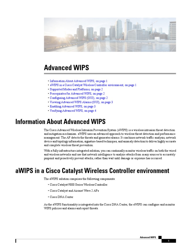 Information About Advanced WIPS | PDF | Software | Computing