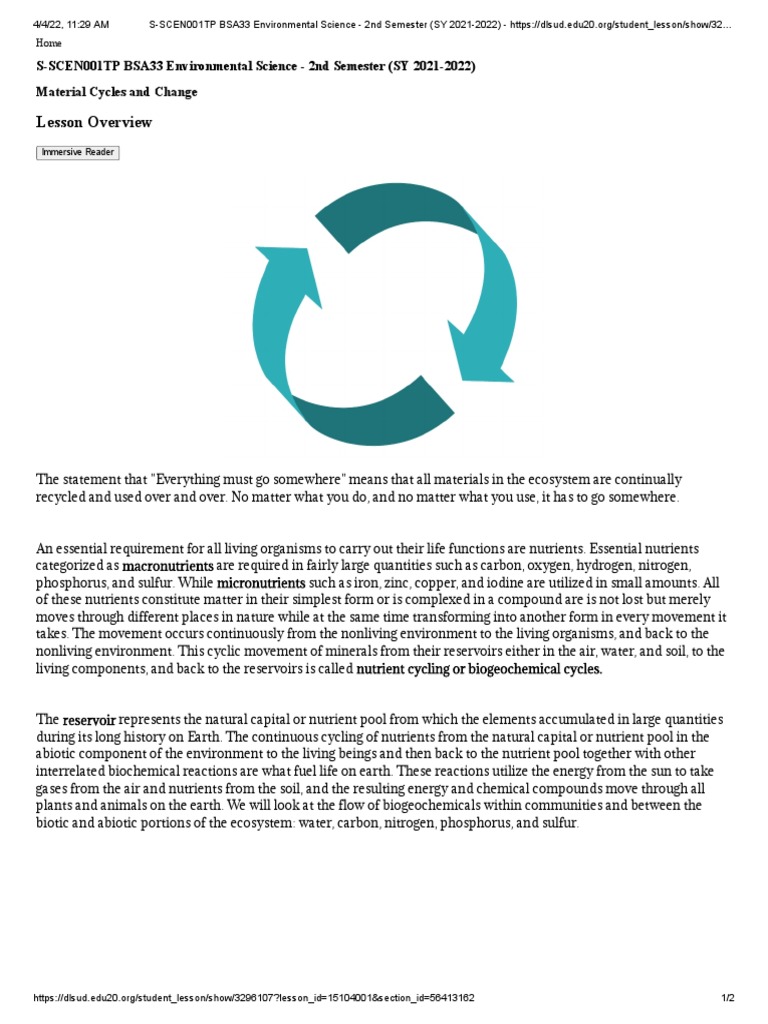 ENVI SCI - Lesson Overview | PDF | Soil | Nature