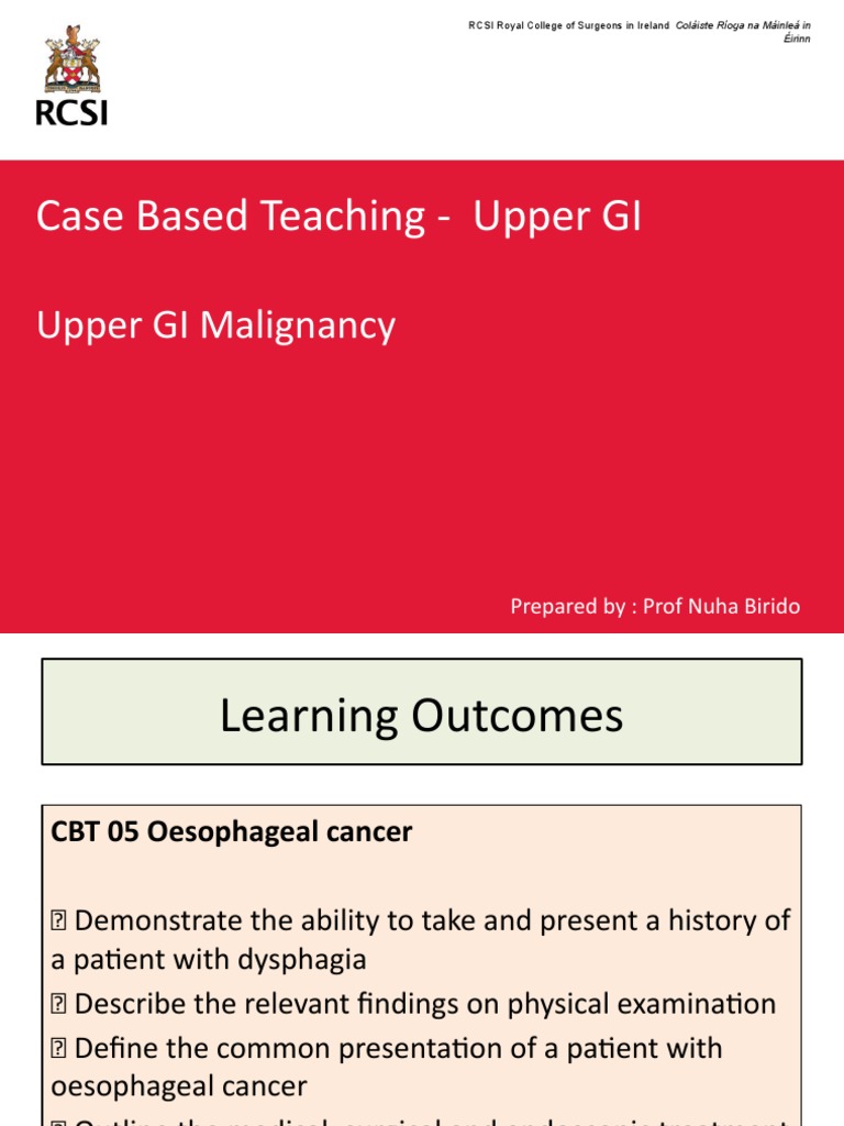 Upper GI Malignancy - Tutor | PDF | Esophageal Cancer | Clinical Medicine