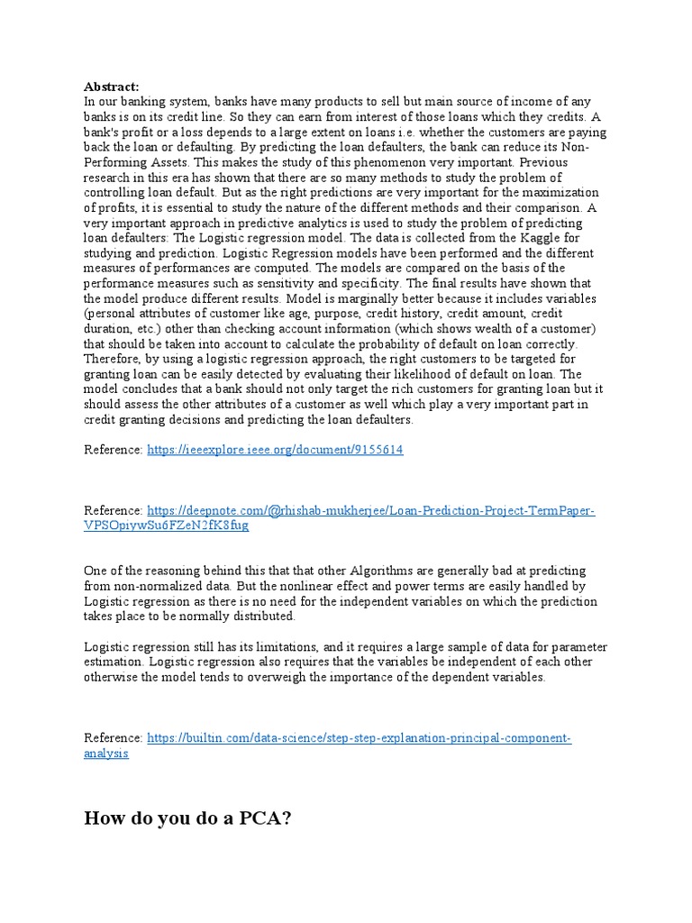 Loan Prediction | PDF | Principal Component Analysis | Logistic Regression