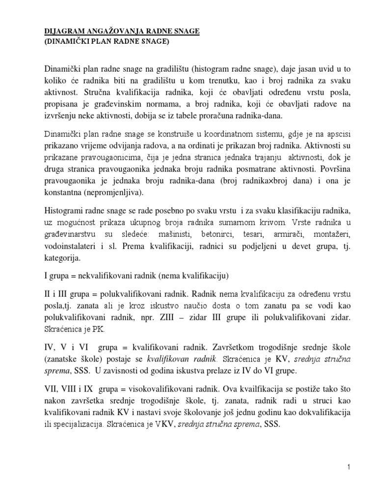 15.dinamicki Plan Radne Snage | PDF