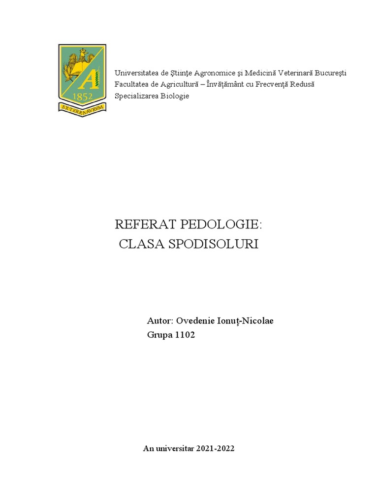 Referat Pedologie | PDF