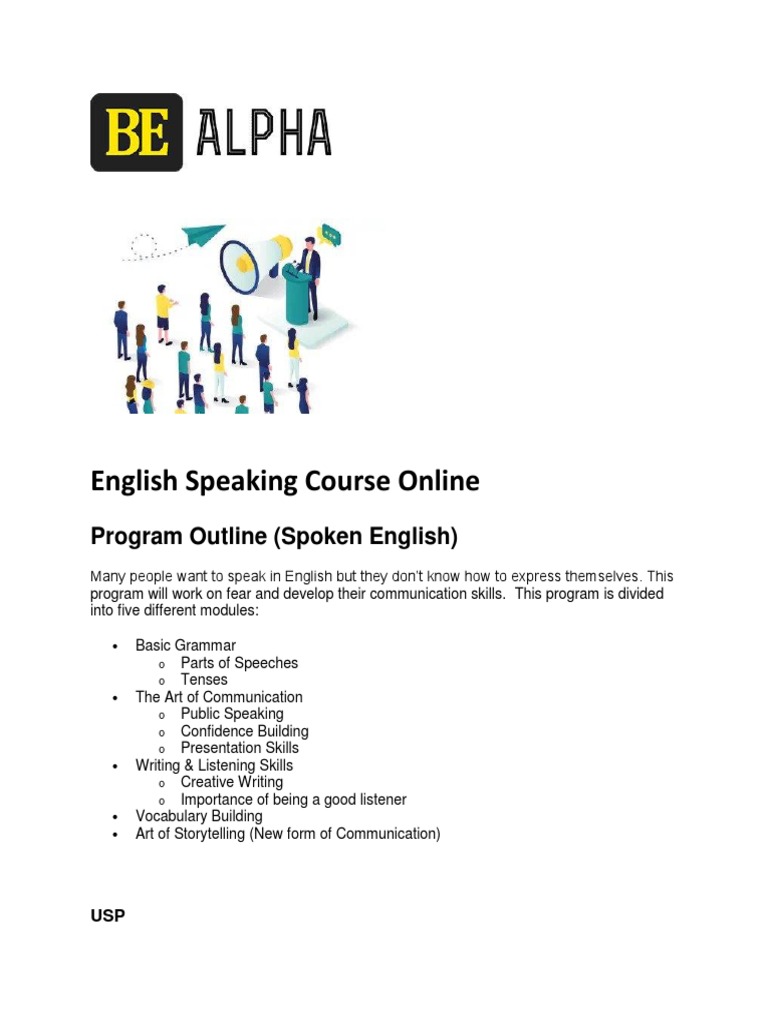 English Speaking Course Online | PDF
