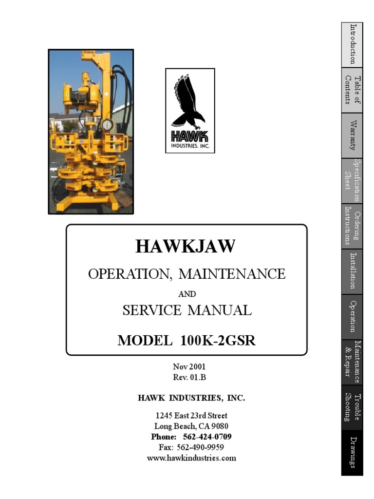 Iron Rougneck Hawkjaw SR 100K-2GSRREV01.B | PDF | Nut (Hardware) | Pipe ...