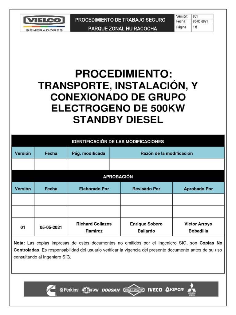 Plan de Trabajo - Instalación Huiracocha | PDF | Tubería (transporte de fluidos) | Bienes ...