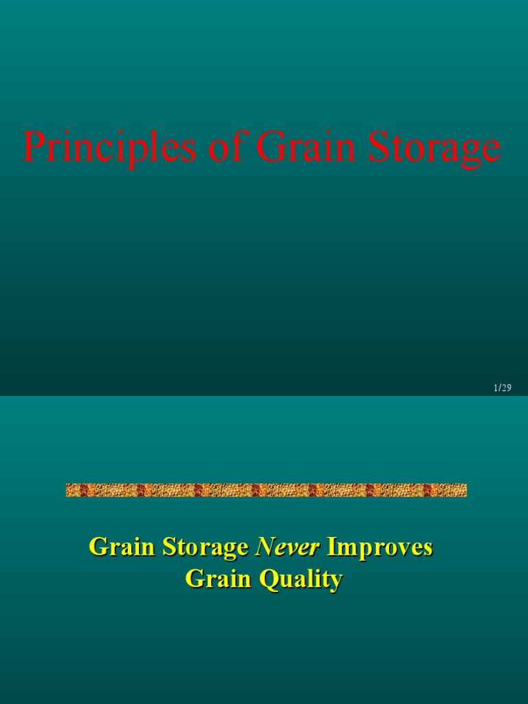 Chapter 1 Principle of Grain Storage | PDF | Humidity | Mold