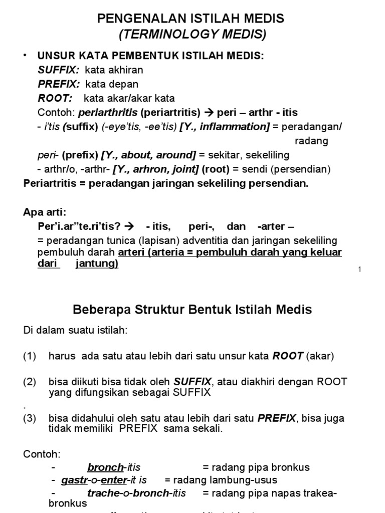 1b. Pengenalan Istilah Medis | PDF