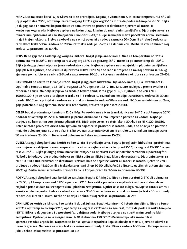 Posebno Povrtarstvo | PDF