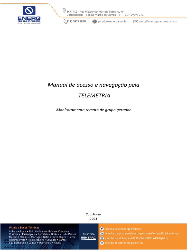 Manual Acesso Telemetria Telegen | PDF | Telemetria | Rede de computadores
