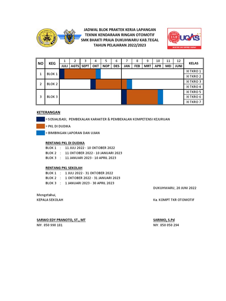 Jadwal Blok | PDF