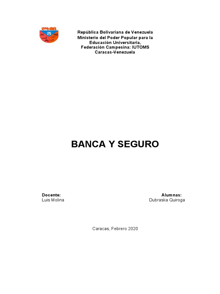 Banca y Seguro | PDF | Sistema financiero | Bancos