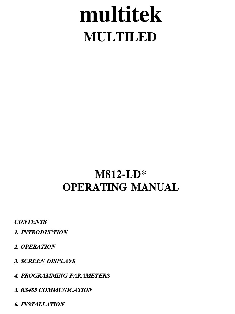 M 812 Manual | PDF | Ac Power | Computer Engineering