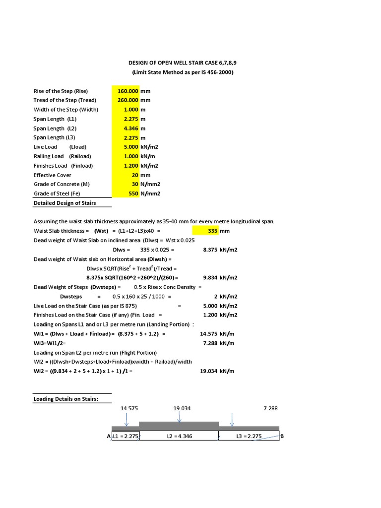 Typical Open Well Stiar Case 6,7,8,9 | PDF | Stairs | Building Technology
