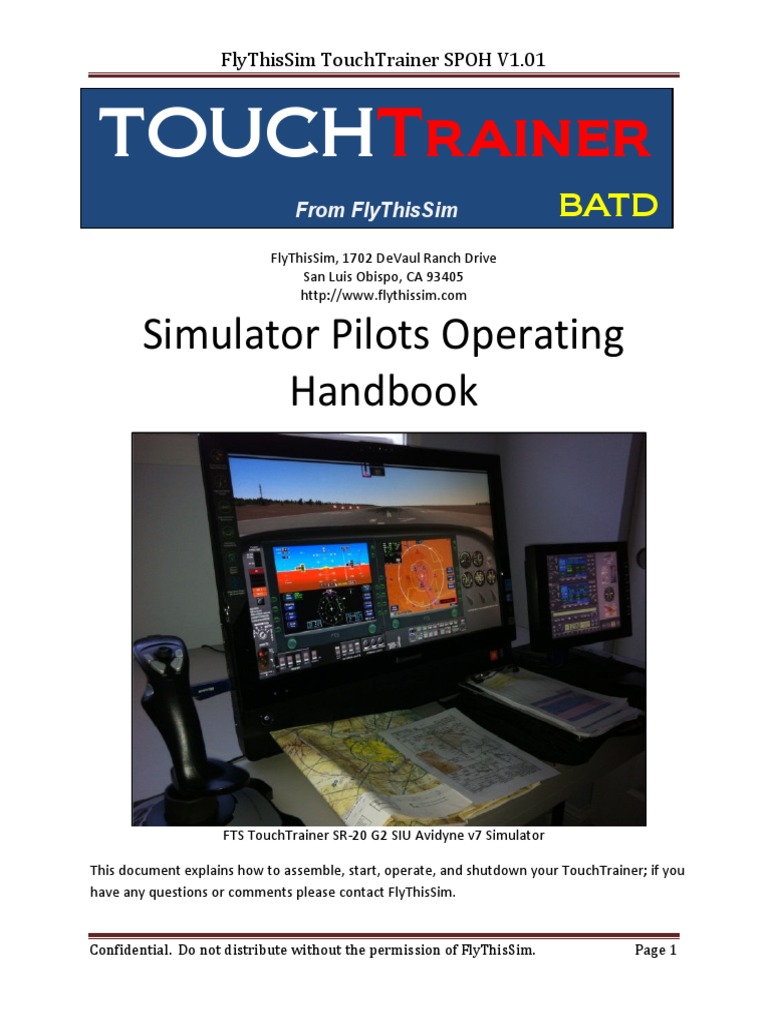 Touch: Simulator Pilots Operating Handbook | PDF | Simulation | Avionics