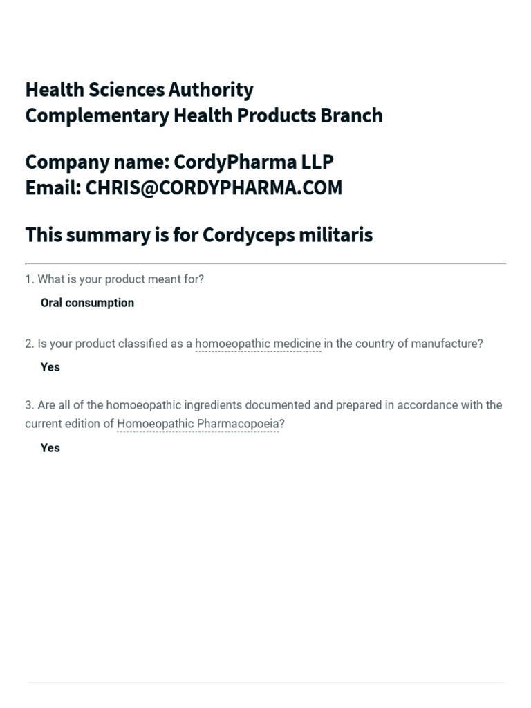 Complementary Health Products (CHP) Classification Tool | PDF | Self ...