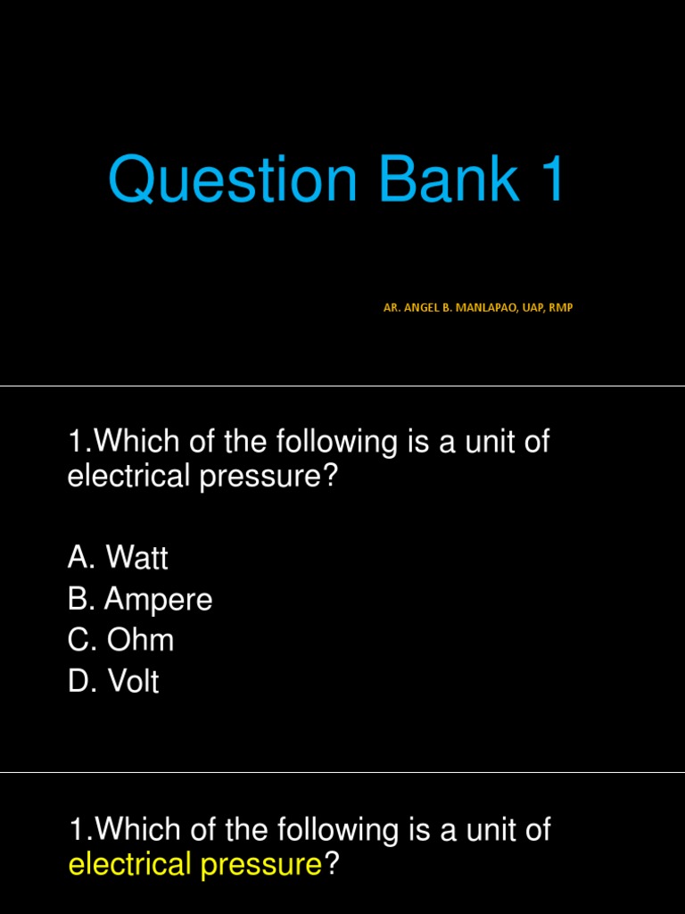 Rme Question Bank 1 - 2 | PDF | Series And Parallel Circuits ...