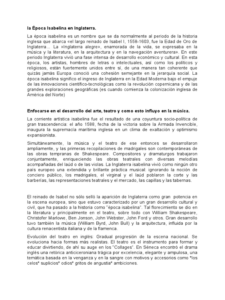 Arte y Cultura en la Era Isabelina | PDF | Flauta | Compositores