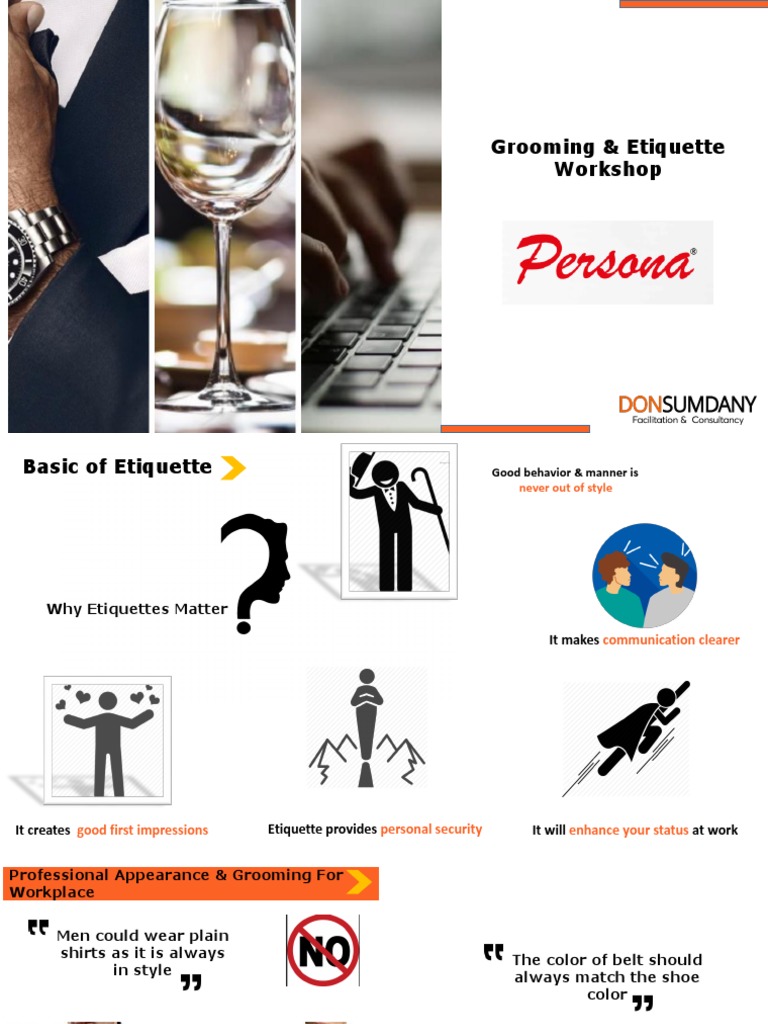 Grooming and Etiquette Essentials | PDF | Hygiene | Clothing