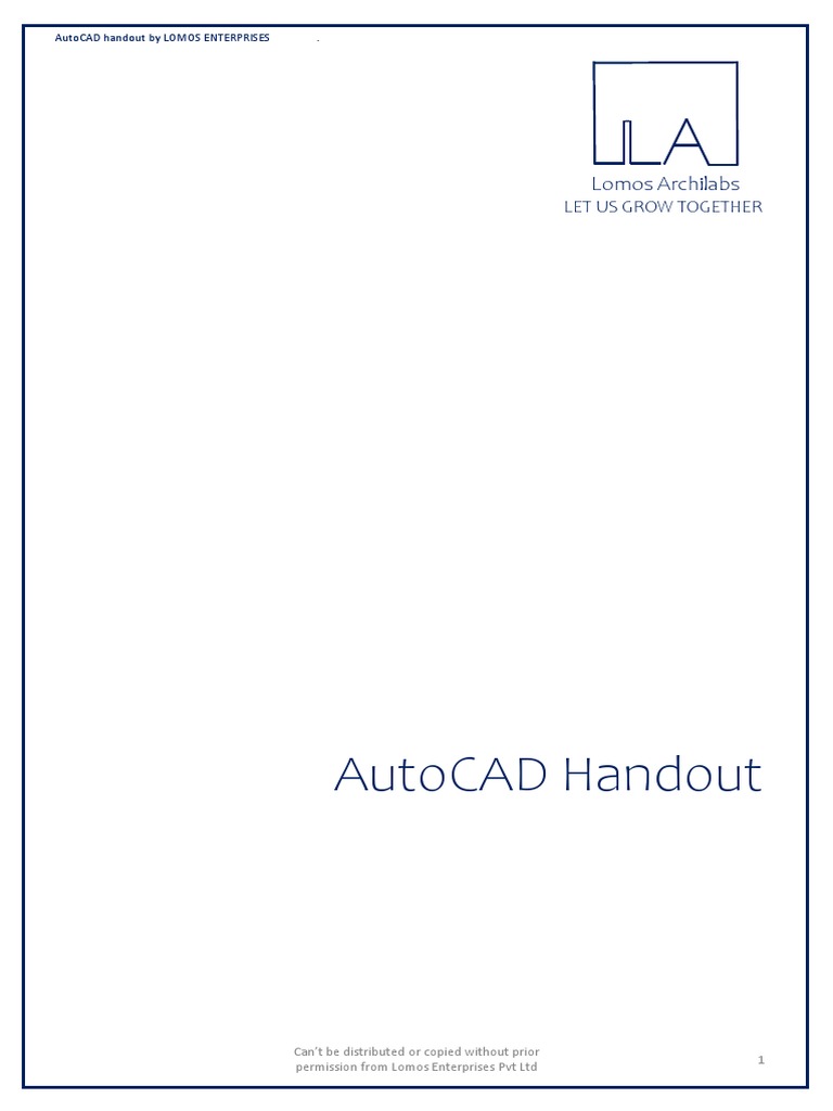 Autocad Handout | PDF