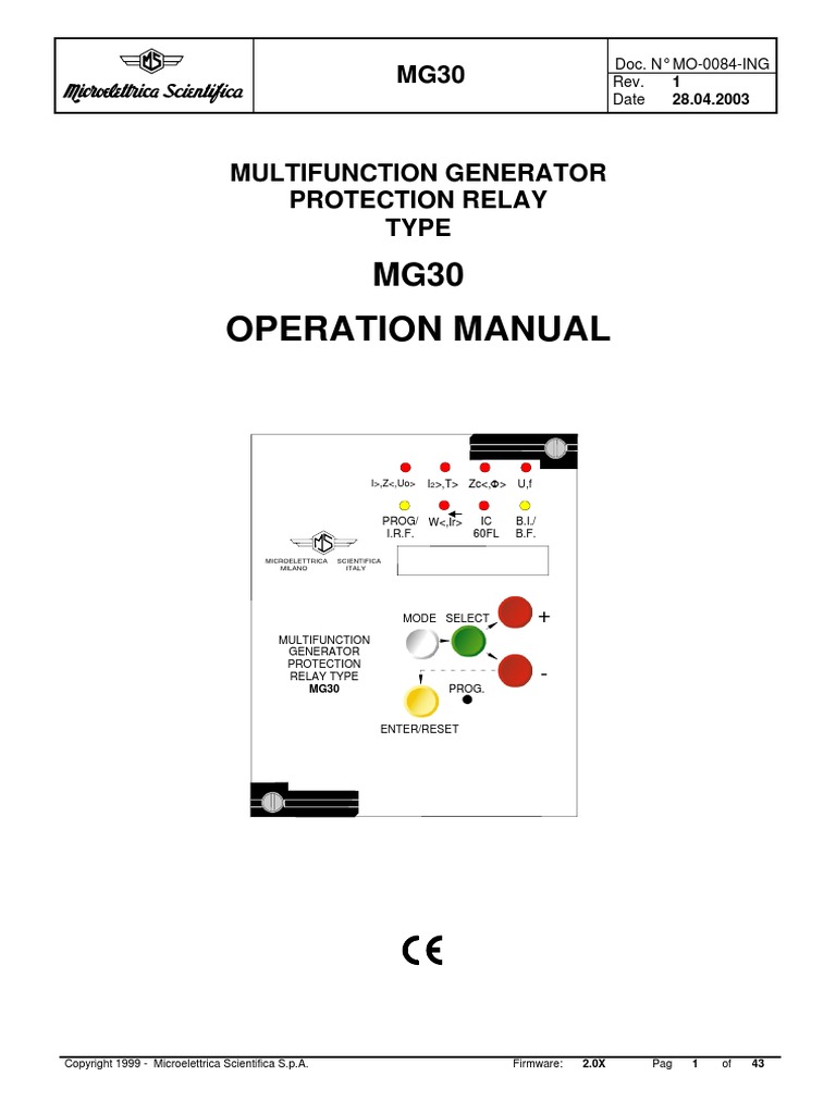 MG30-R1, Machine Protection Relay | PDF | Analog To Digital Converter ...
