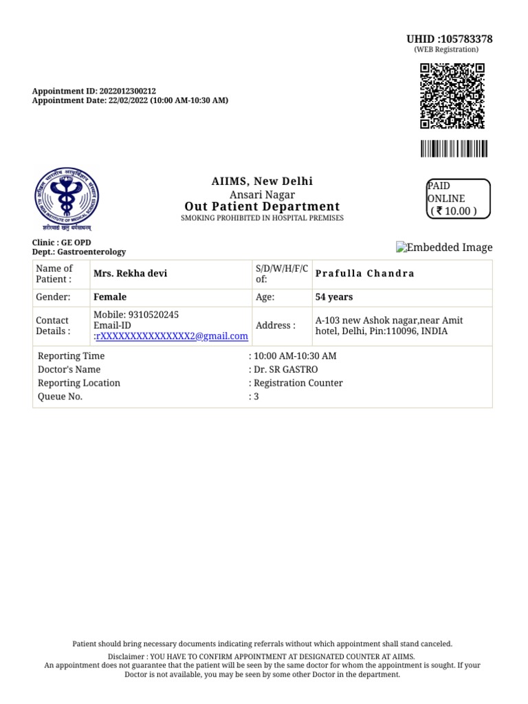 ORS Patient Portal Rekha Devi | PDF