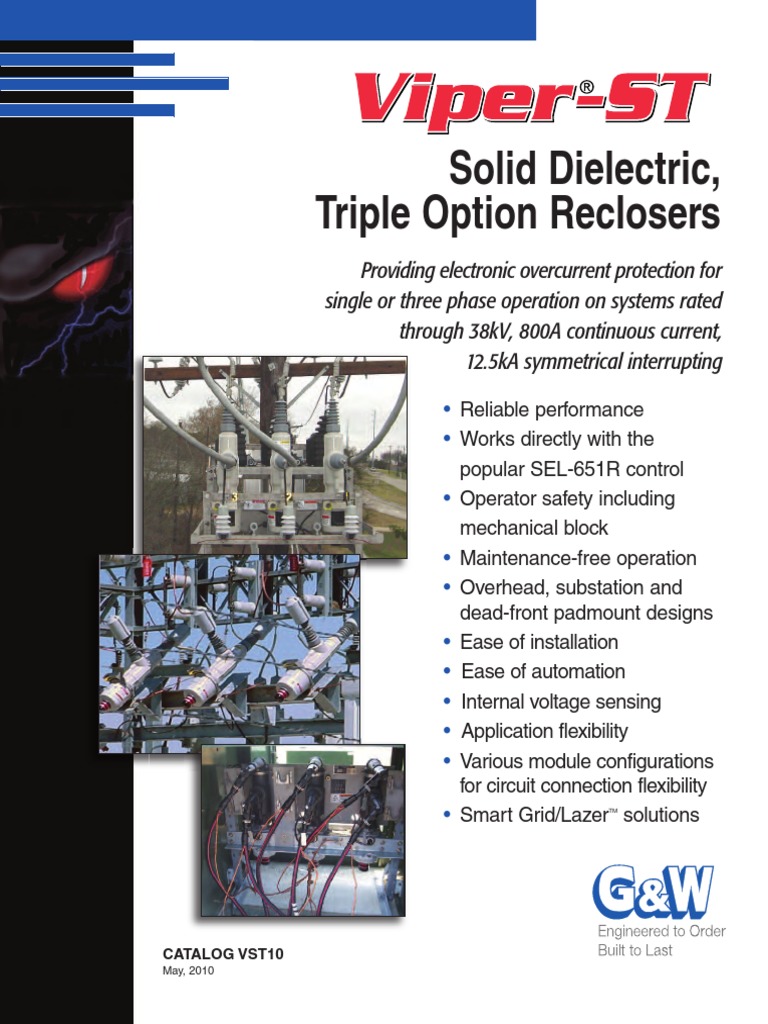 Recloser G&W Viper ST | PDF | Transformer | Insulator (Electricity)