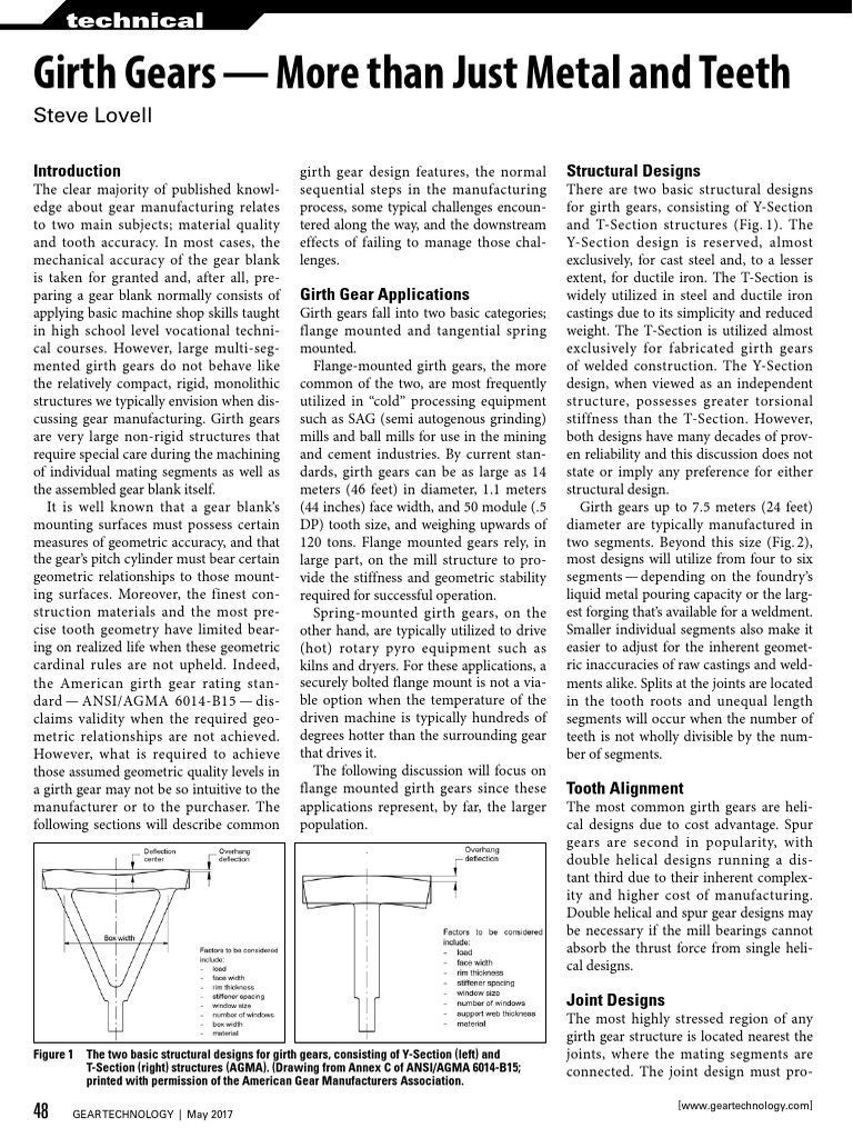 Girth Gears - More Than Just Metal and Teeth: Steve Lovell | PDF | Gear ...