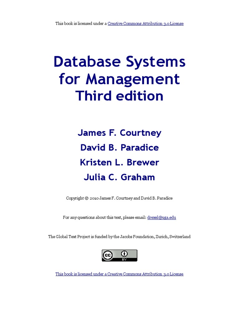 CS403 Courtney Paradice Database Systems For Management CCBY Chapter1 | PDF | Databases ...