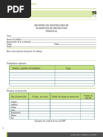Modelo Control Entrega EPP | PDF