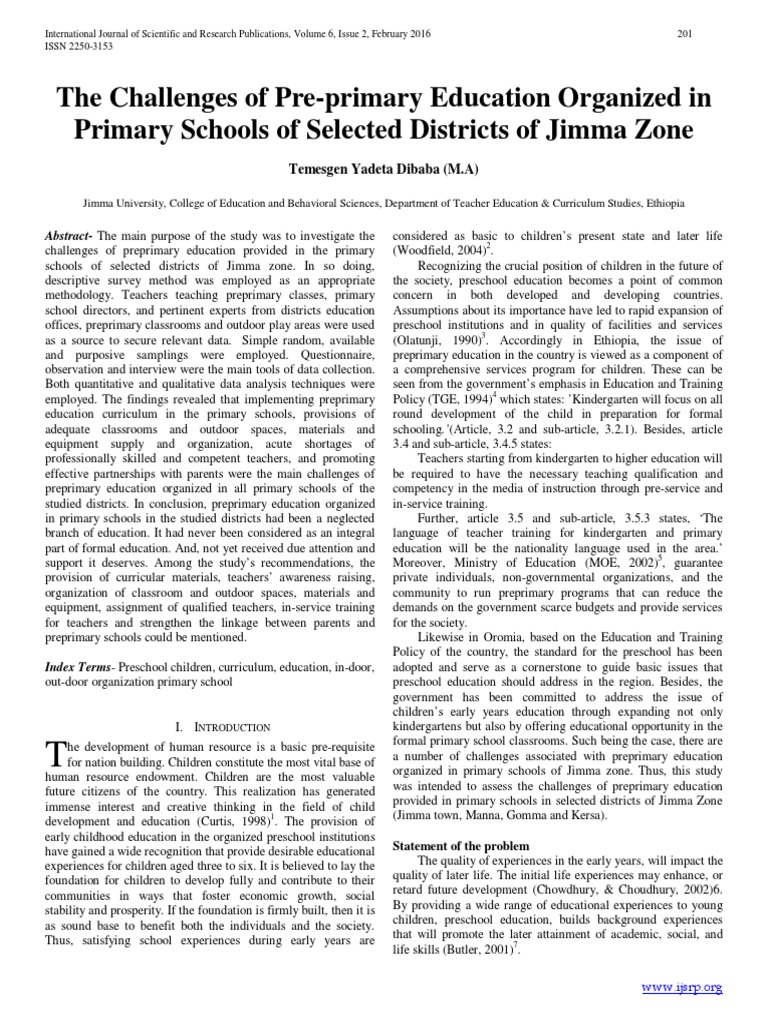 the-challenges-of-pre-primary-education-organized-in-primary-schools-of