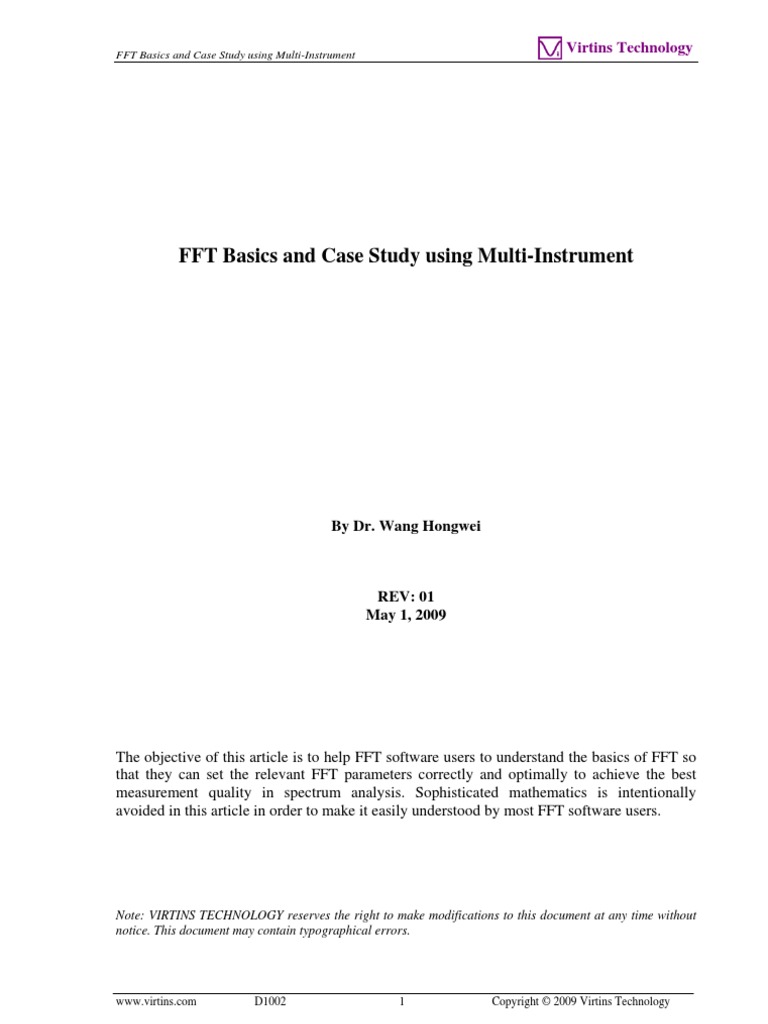 FFT Basics and Case Study Using Multi-Instrument D1002 | PDF