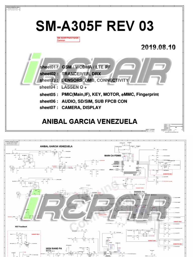 Esquematico Completo SM-A305F | PDF | Mobile Telecommunications ...