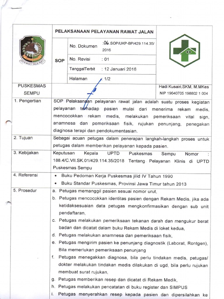 Sop-Poli-Umum Rawat Jalan | PDF