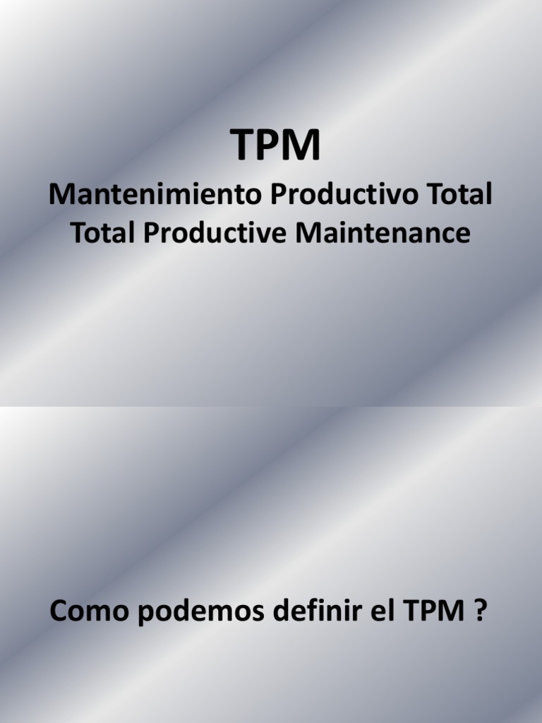 Total Productive Maintenance (TPM): Definición, Objetivos y Beneficios ...