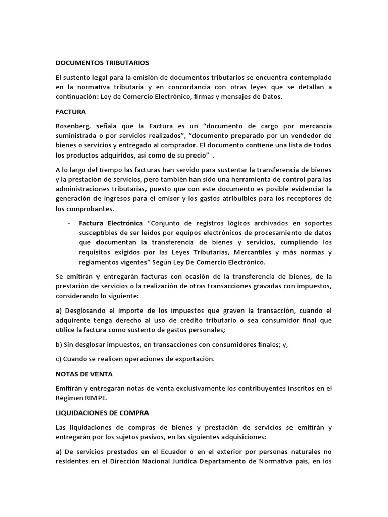 Documentos Tributarios | PDF | Factura | Pagaré