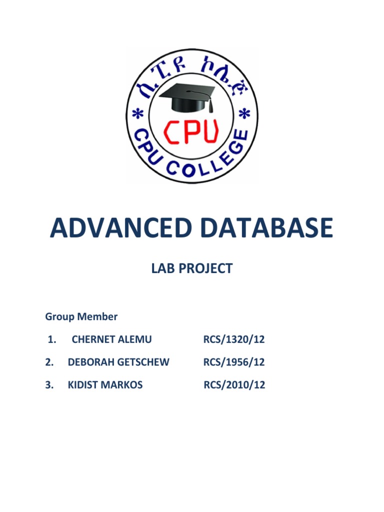 Advanced Database Lab Project Final | PDF | Information Technology ...