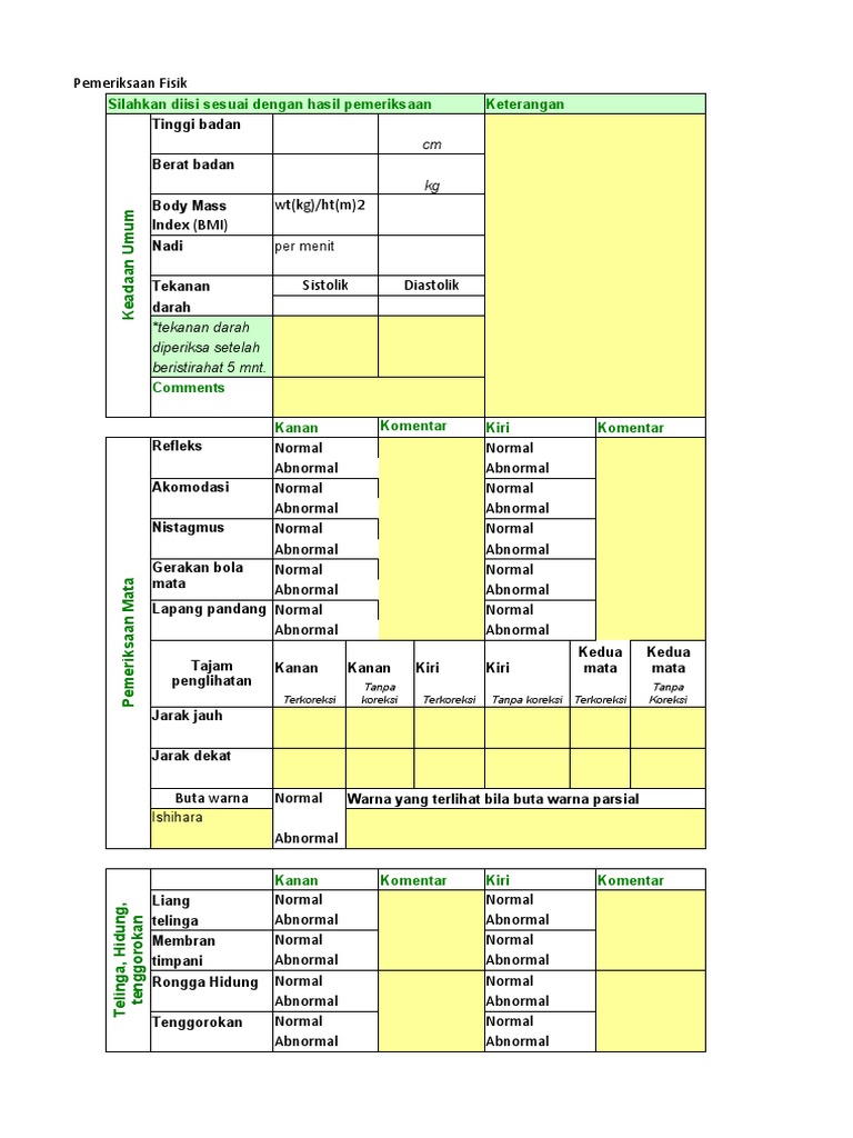 Form FFT Non BP | PDF