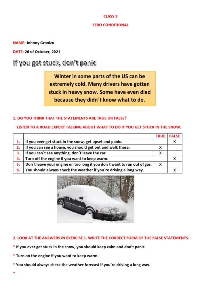 Class 3-Zero Conditional | PDF | Cognitive Science | Linguistic Typology