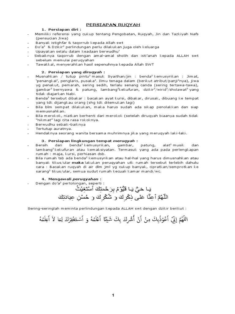 Panduan Ruqyah | PDF | Agama & Spiritualitas