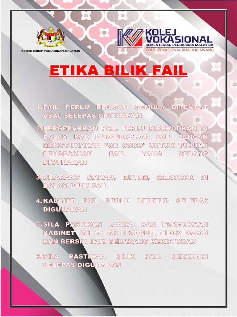 Etika Bilik Fail | PDF