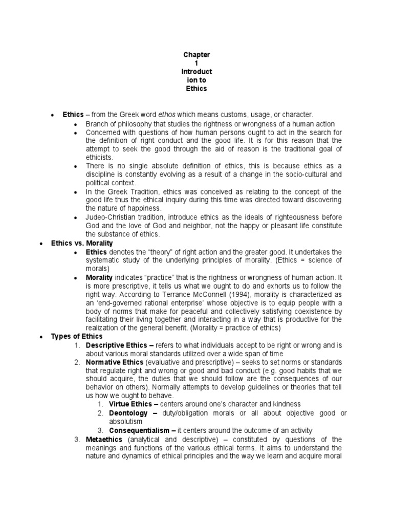 Midterm in Ethics Rev. | Download Free PDF | Morality | Conscience