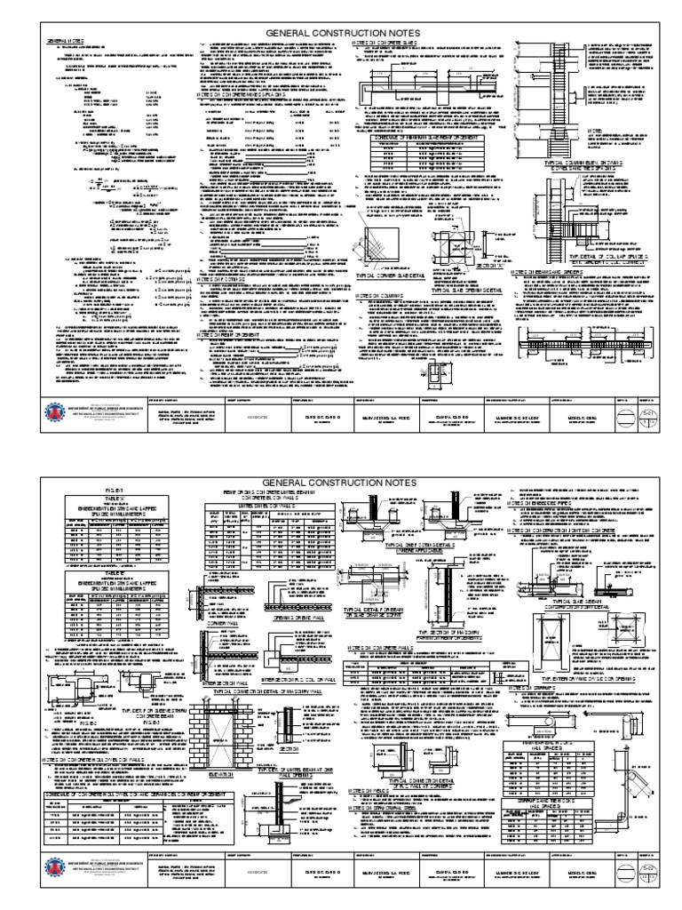 DPWH Building Plans | PDF | Concrete | Beam (Structure)