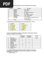 The Exercises of Morphemes 1 | PDF | Grammar | Linguistic Morphology