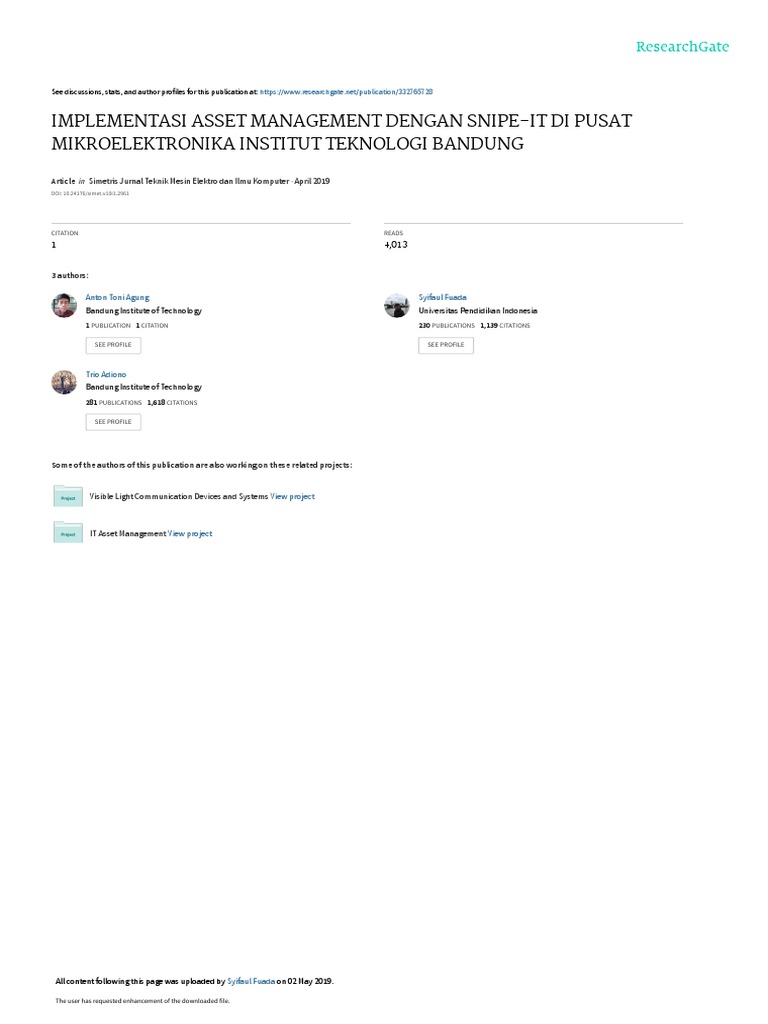 Implementasi Snipe-IT untuk Manajemen Aset | PDF | Komputer