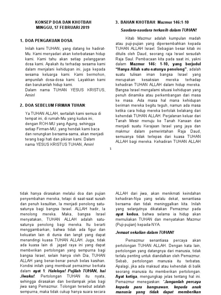 Bahan Khotbah-Hmr | PDF