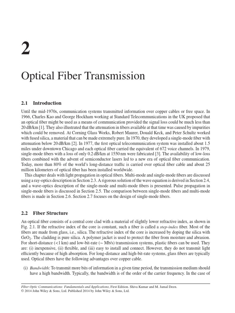 Fibre Optic Communications Theory | PDF | Optical Fiber | Physics
